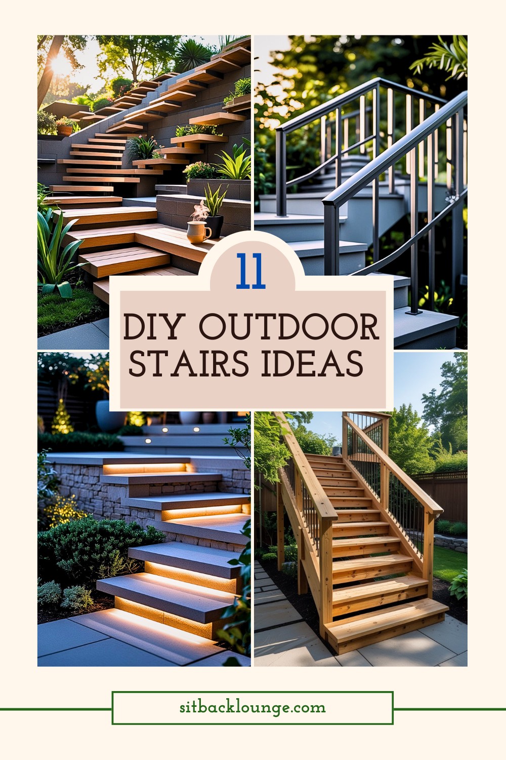 11 DIY Outdoor Stairs Ideas That Will Transform Your Backyard This ...